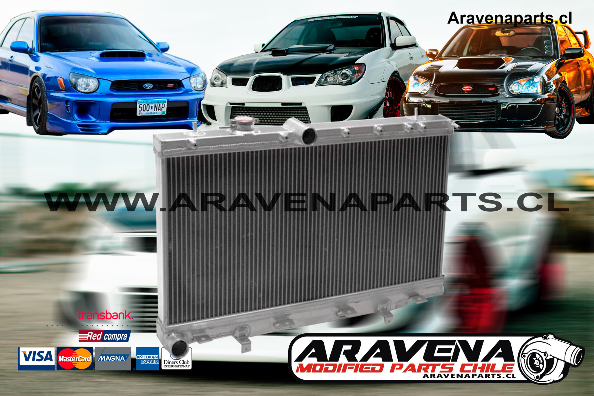 Radiador Subaru Impreza Gda Gdb 2002-2007 Wrx Sti – Aravena Parts