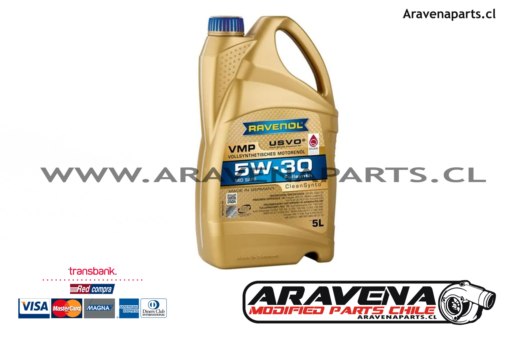 Ravenol 5w30 VMP 5LT VOLLSYNTHETISCHES MOTORENOL – Aravena Parts